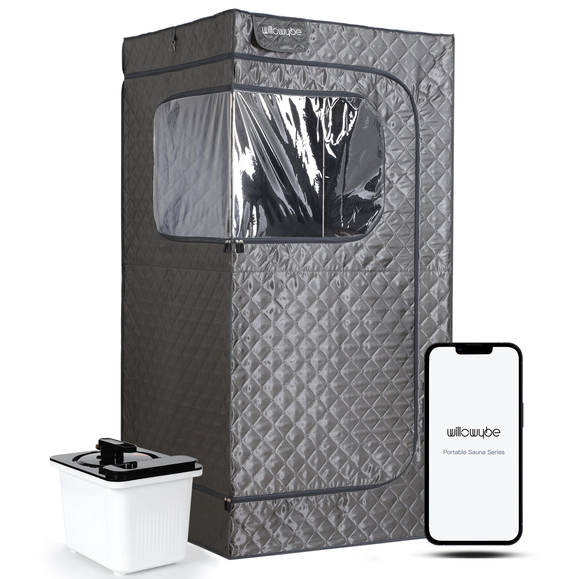 Portable Steam Sauna with 4Liter KingPower Steamer（gray） | Willowybe